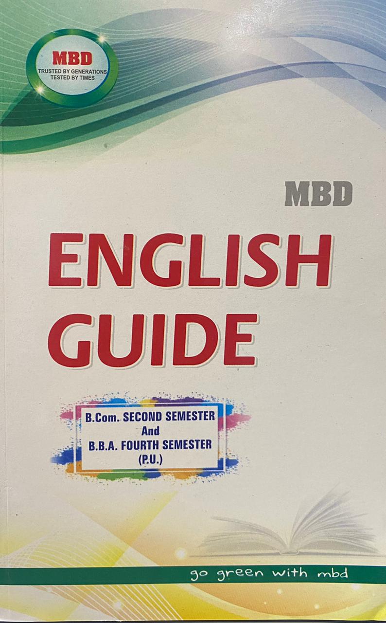 MBD English Guide For B Com 2nd Sem B B A 4th Sem P U 2021 MBD English Guide For B Com 2nd Sem B B A 4th Sem P U 2021